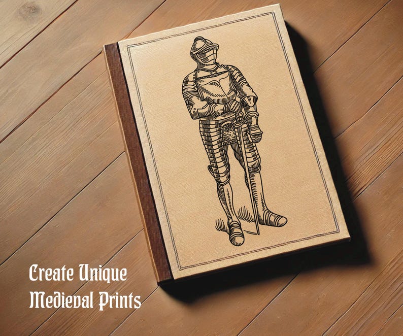 Procreate Knight Stamps – Medieval Armor, Vintage Engraved Knights ...