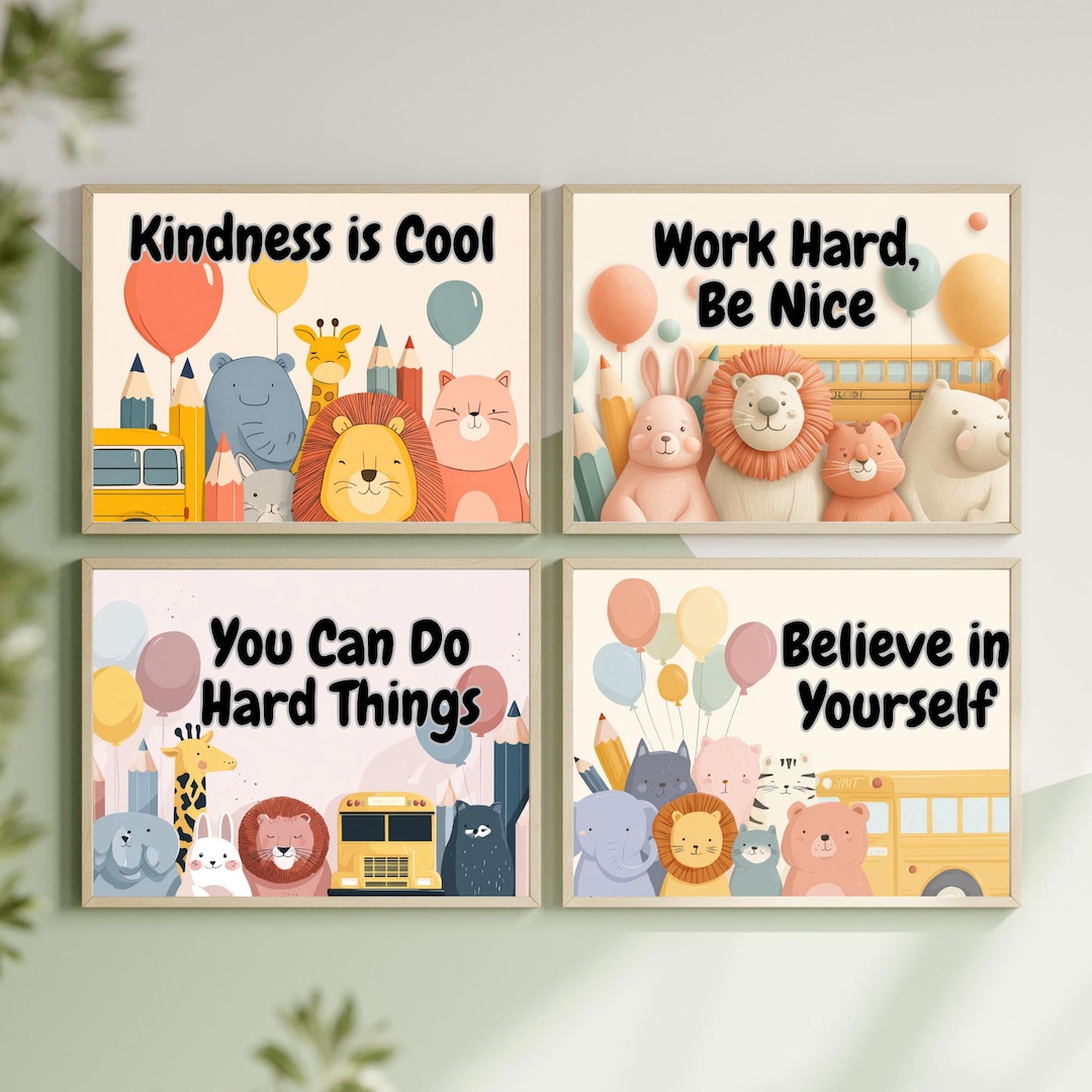 Classroom Quote Posters: Teacher Bulletin Board Art (digital Download ...