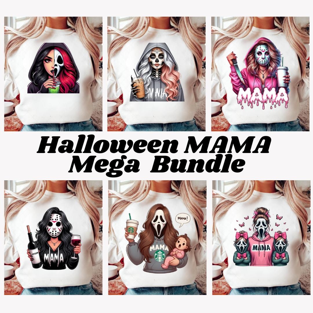 Horror Halloween Mama PNG SVG Bundle: Spooky Mom Clipart - Etsy