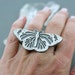 Sterling Silver Monarch Butterfly Two Finger Ring - Etsy