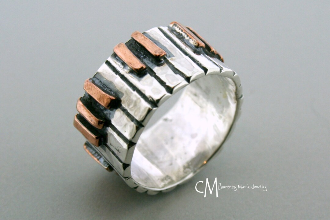 Piano Themed Ring, Music Lover Ring, Music Gift, Piano Gift, Piano Keys ...