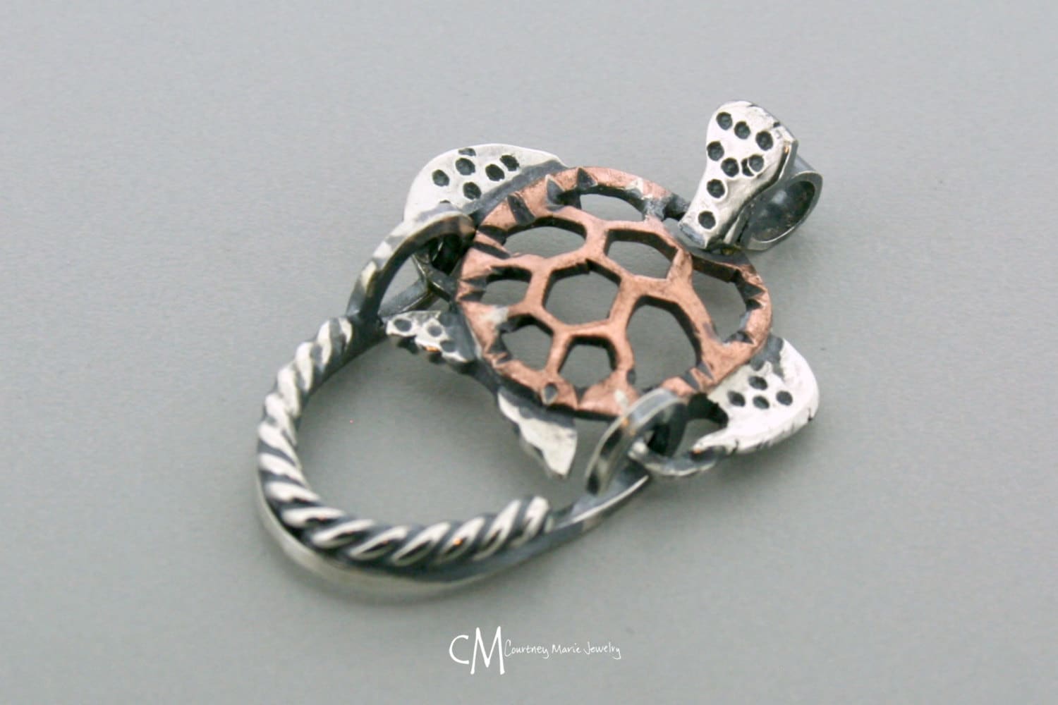 Copper Sea Turtle Pendant Turtle Pendant Handmade Turtle Pendant Charm ...