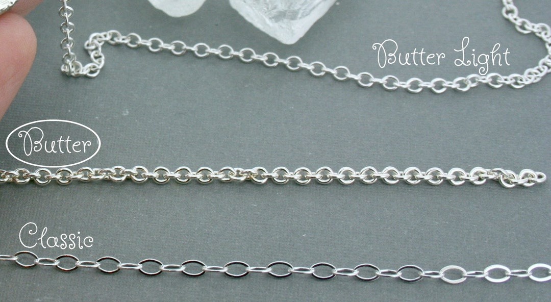 Silver Chain - Butter Chain Necklace - Etsy