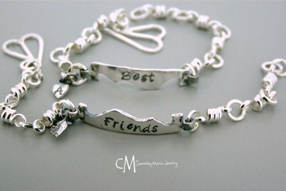 Best Friend Jewelry set Best Friends Bracelet Set Handmade | Etsy
