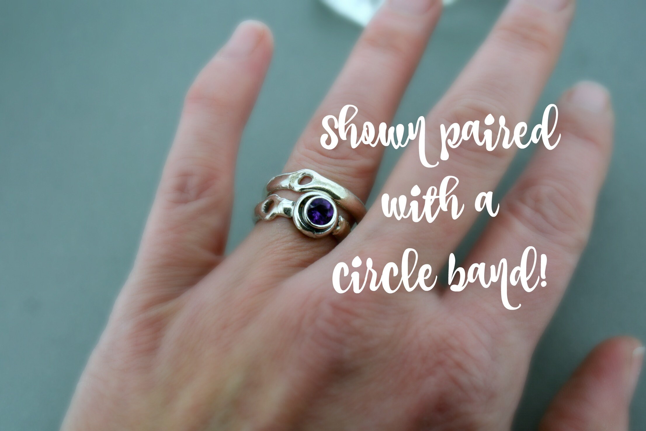 Gemstone Circle Ring - Gemstone Ring Set - Birthstone Rings - Mother's ...
