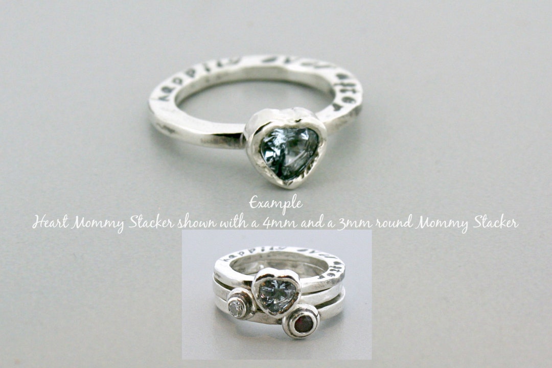 Stackabe Mothers Ring - Custom Gemstone Ring - Stackable Ring ...