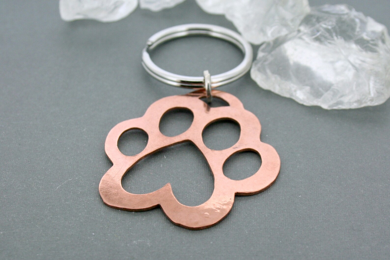 Dog Paw Keychain Paw Print Keychain Dog Loss Gift Pet | Etsy