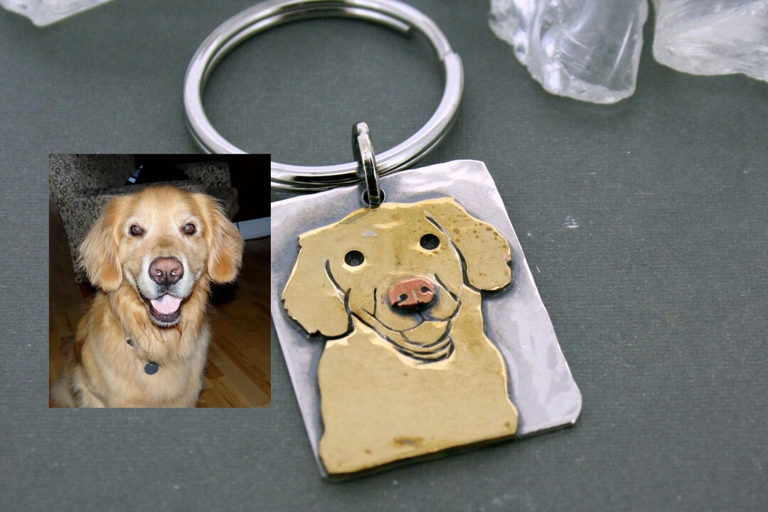 Dog Keychain Custom - Custom Sterling Silver Keychain - Dog Keychain ...