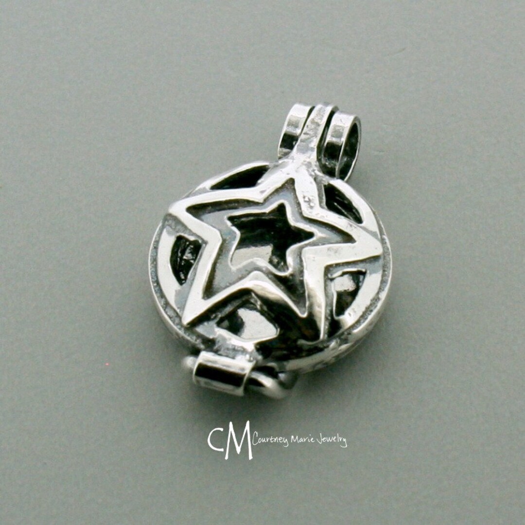 Diffuser Pendant Silver - Star Locket - Star Oil Locket - Star Theme ...
