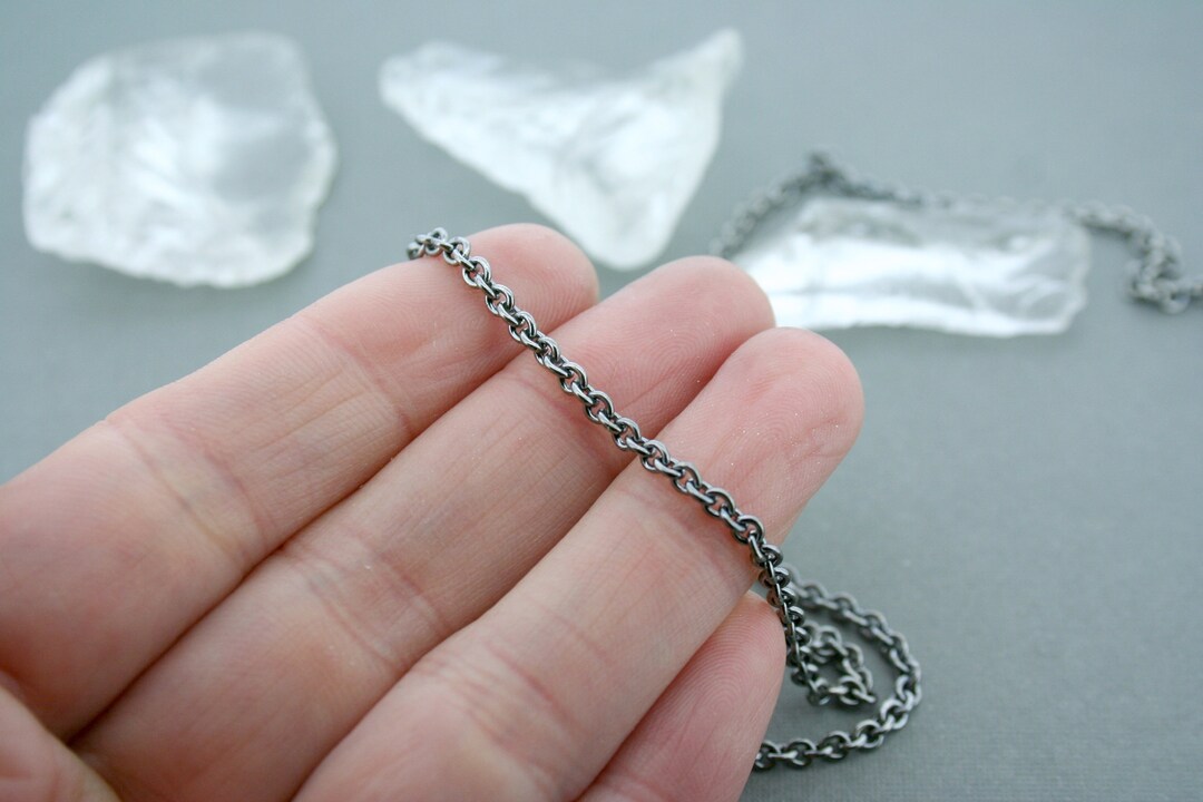 Antiqued Silver Chain - Butter Chain Necklace - Etsy