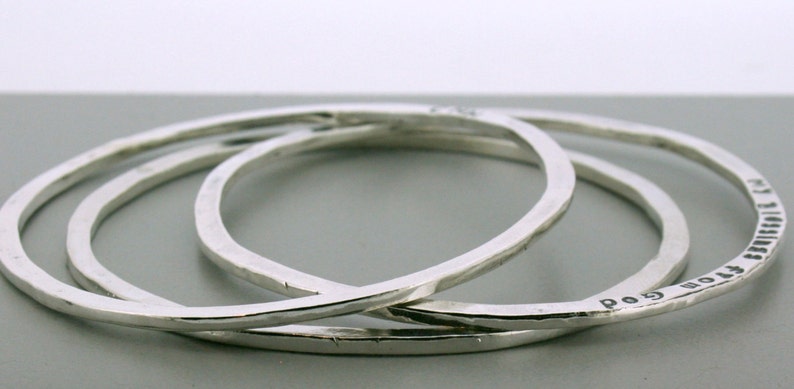 Sterling Silver Bangle Custom Bangle Custom Bracelet - Etsy