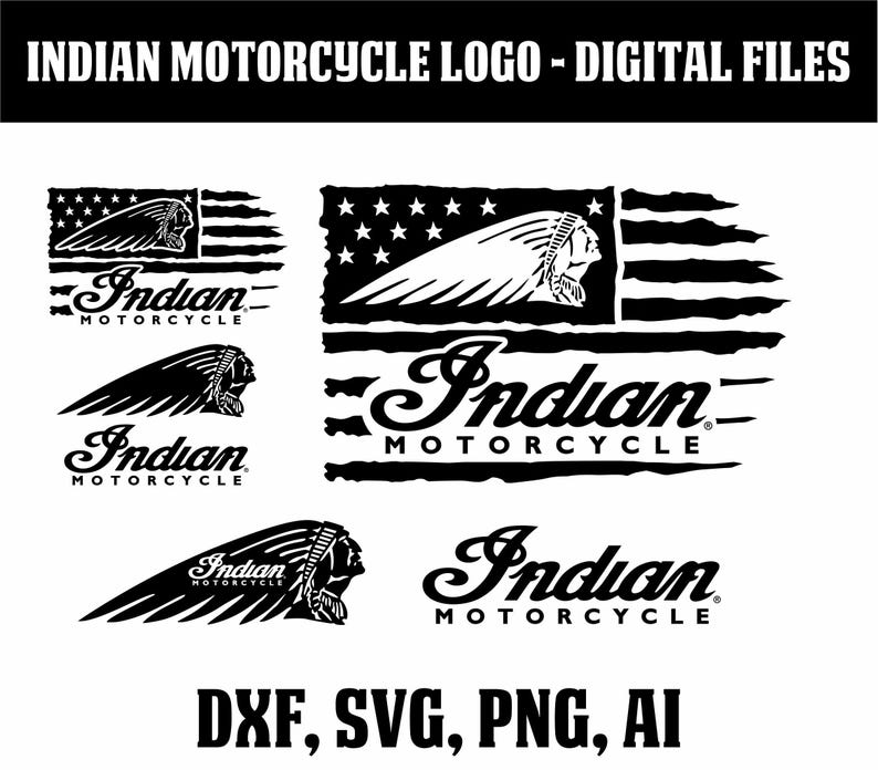 Indian Motorcycle Logo Bundle - Digital Files for Laser Cutting -dxf ...