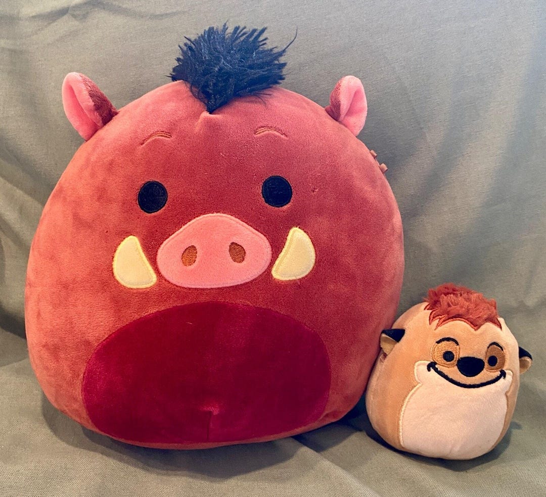 Lion King Timon and Pumbaa Squishmallow Lot 4" Timon & 10" Pumbaa 2 ...