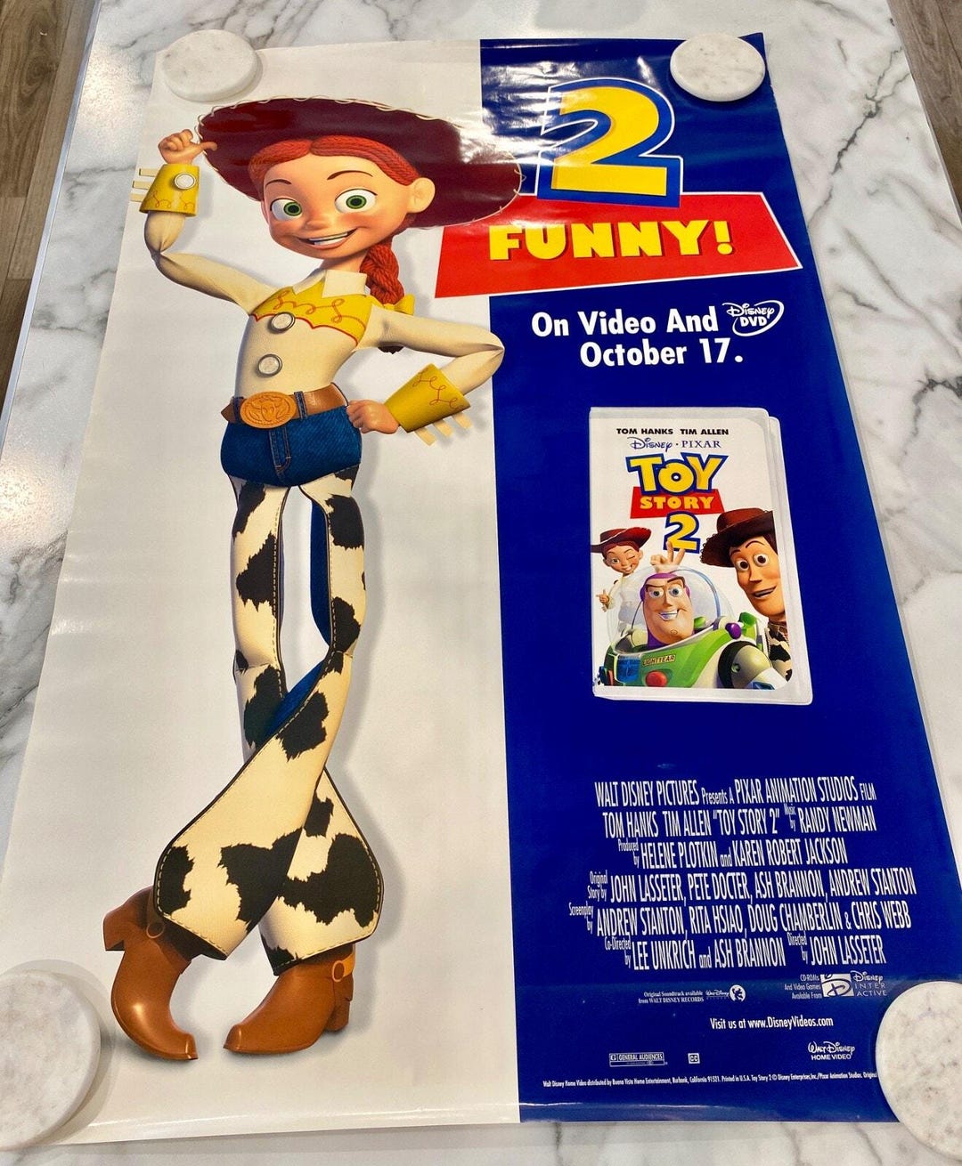 Vintage Walt Disney Toy Story 2 Jessie Promo Video Poster Original ...