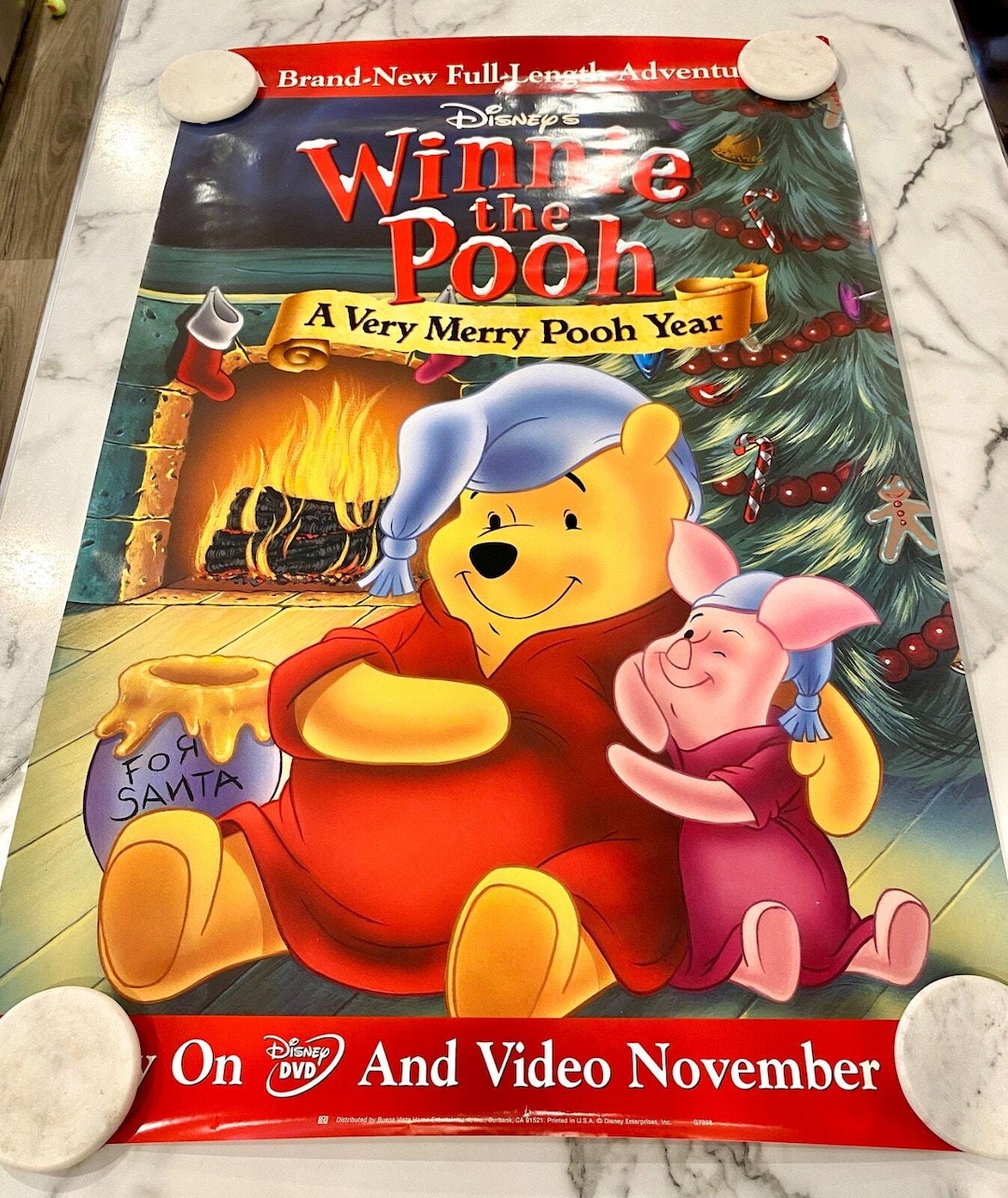 Vintage Walt Disney Winnie the Pooh Promo Video Poster Original Store ...