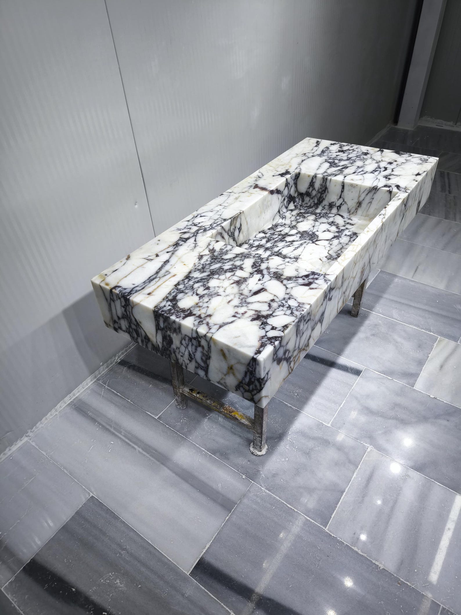 Luxury Natural Marble Sink | Solid Stone Bathroom Countertop | Modern ...