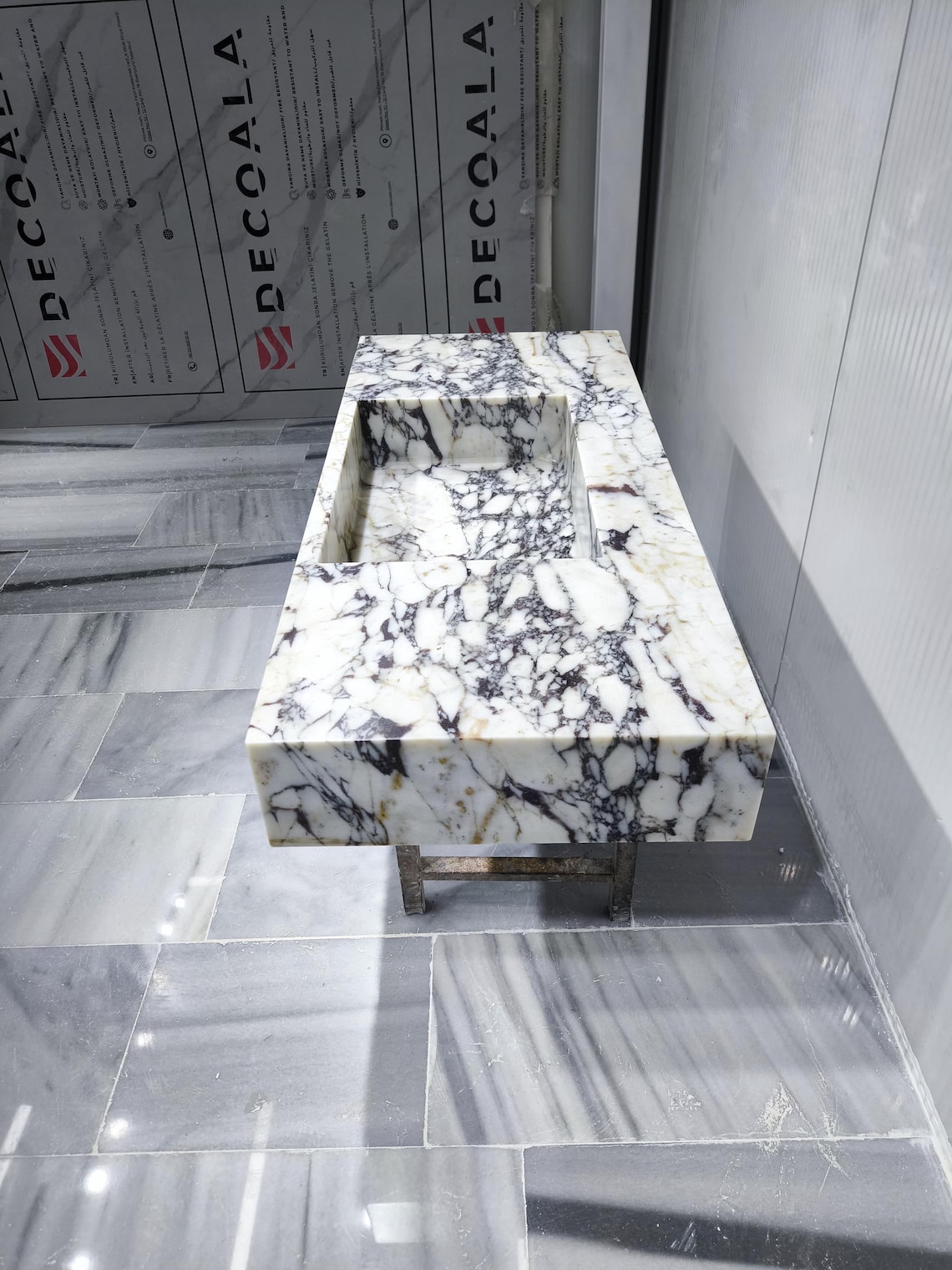 Luxury Natural Marble Sink | Solid Stone Bathroom Countertop | Modern ...