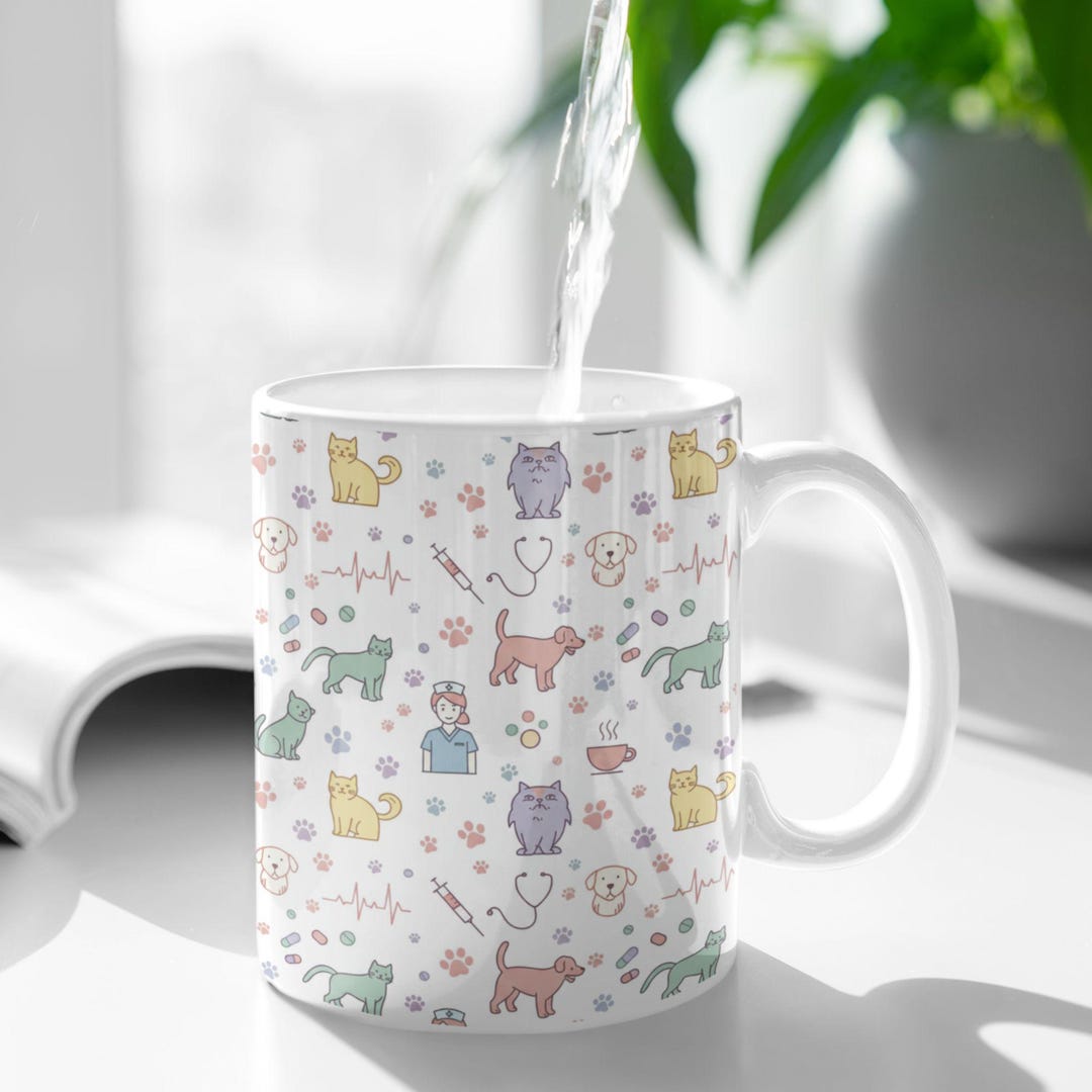 Personalized Vet Nurse Mug, Custom Name Veterinary Mug,choose Mug Color ...