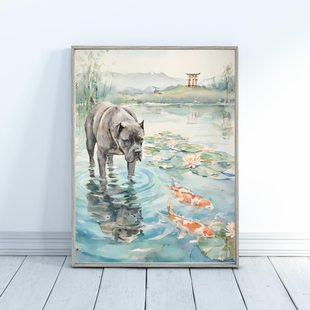 Cane Corso Watercolor Digital – Koi Fish Art - Etsy