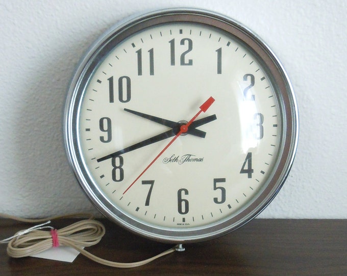 Vintage School Wall Clock - Etsy
