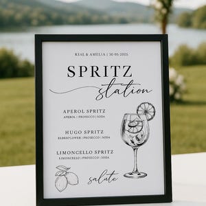 Spritz Station Sign | Wedding Signage | Wedding Stationary | Party Sign ...