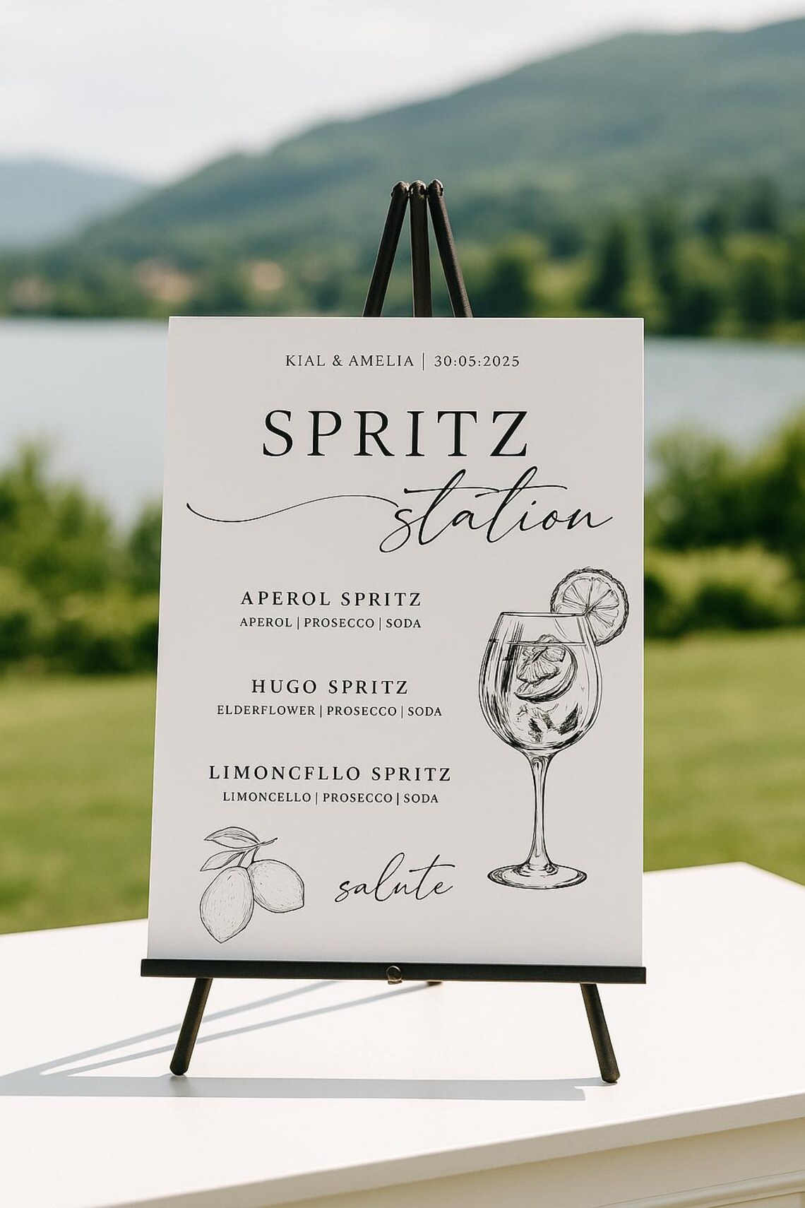 Spritz Station Sign | Wedding Signage | Wedding Stationary | Party Sign ...