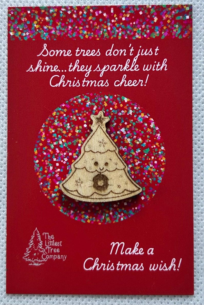 Laser Cut Wooden Christmas Tree Token: Engraved Festive Keepsake - Etsy
