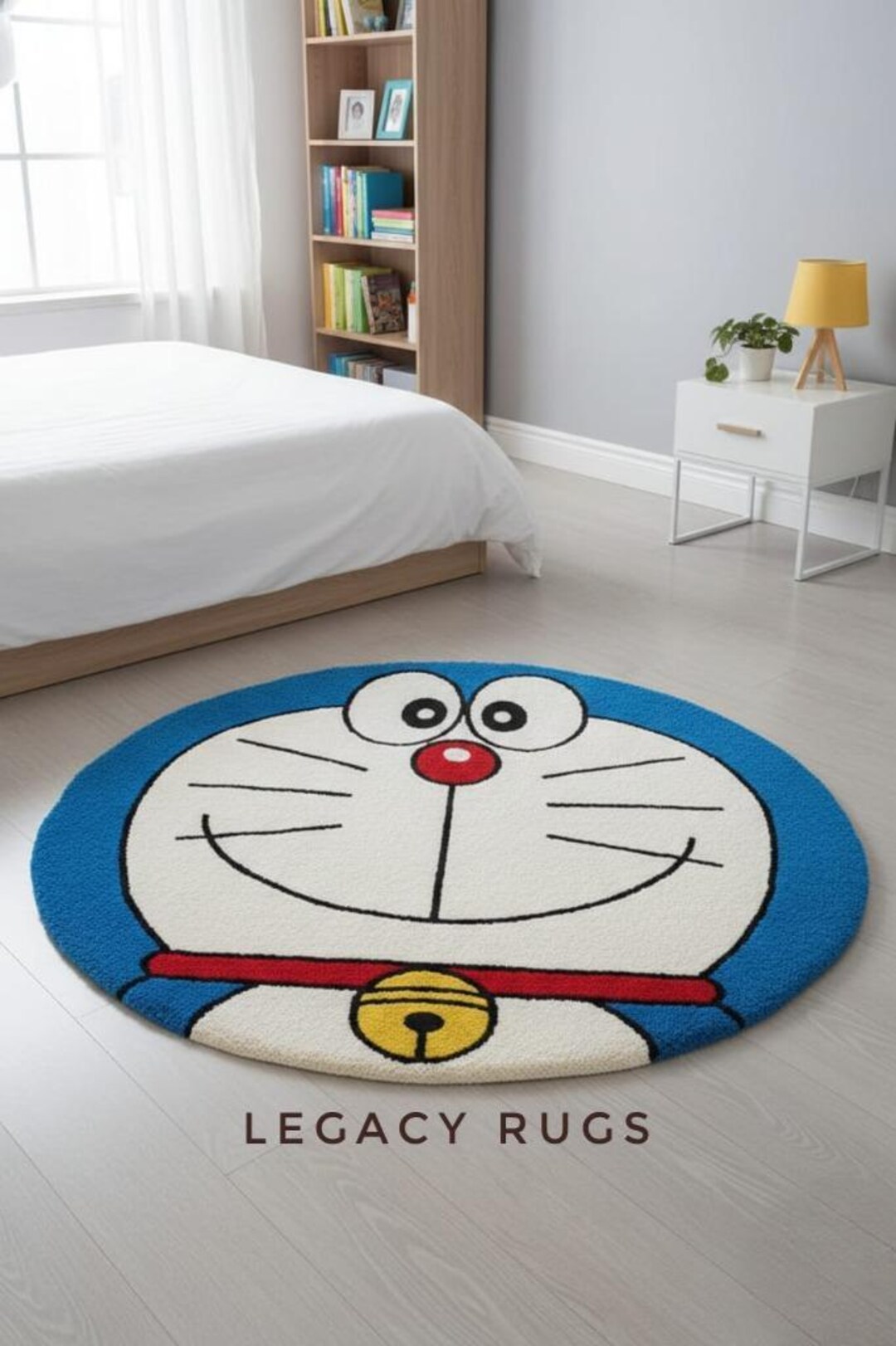Doraemon Kids Rug: Playful Anime Accent, Round Design - Etsy