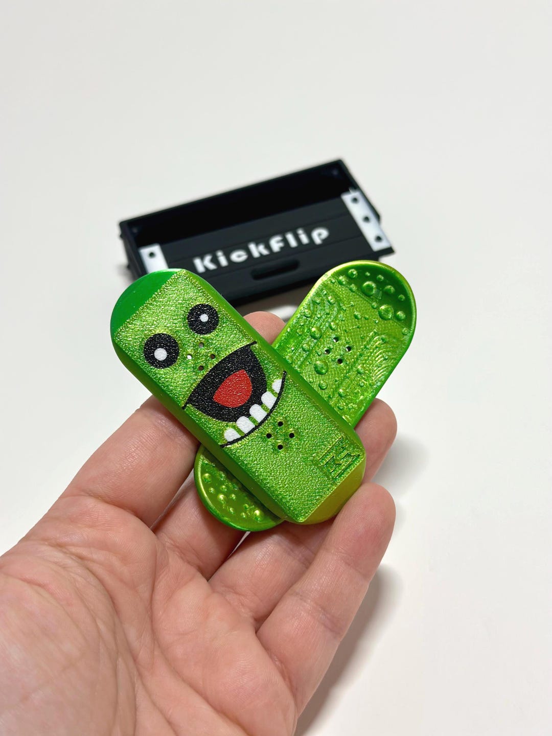 Kickflip Magnetic Skateboard Fidget Toy | Pickle Face, Matte or Silk ...