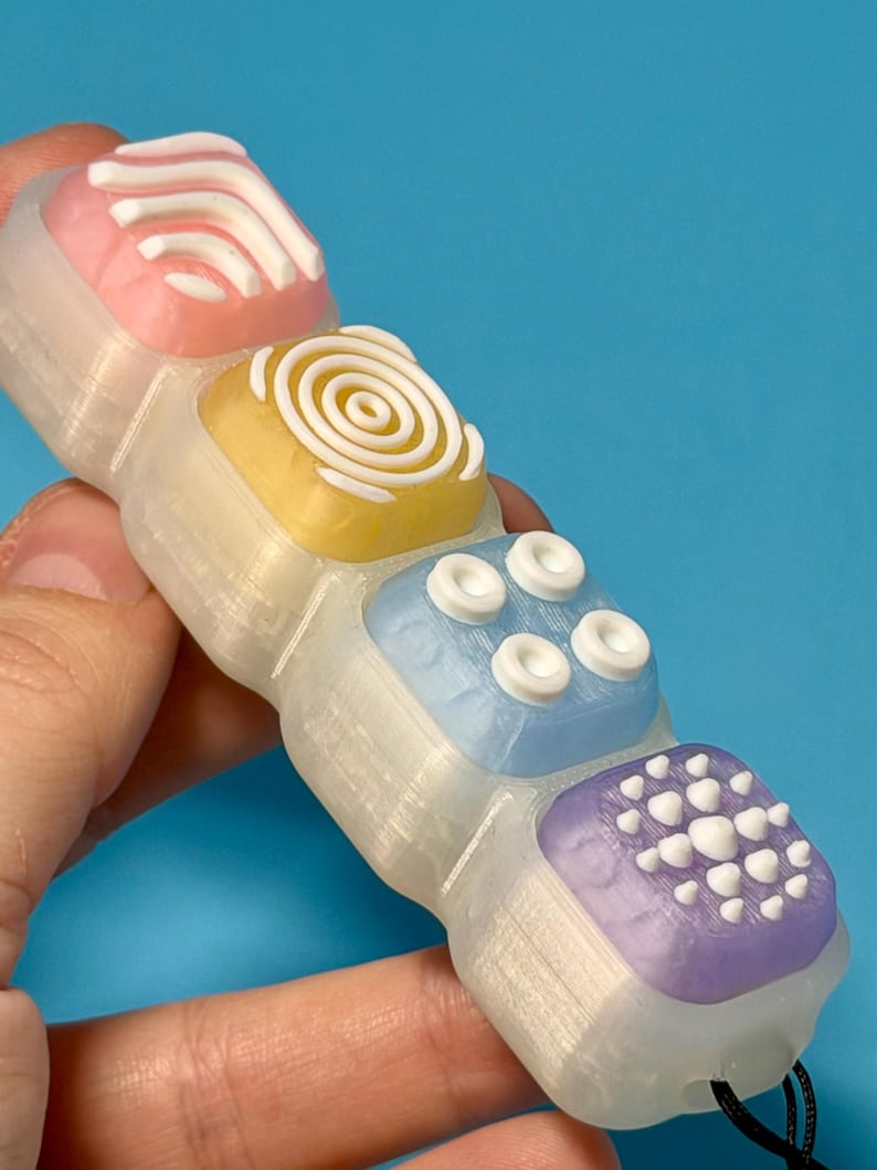 Customizable Keyboard Clicker, 3D Printed 4 Key Rainbow Ice, Real ...