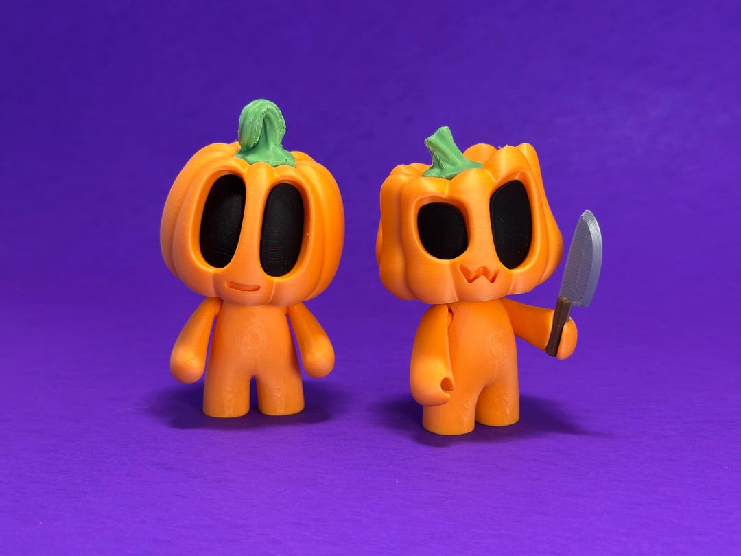 3D Printed Articulated Customizable Blob Pumpkin Figures, Halloween ...