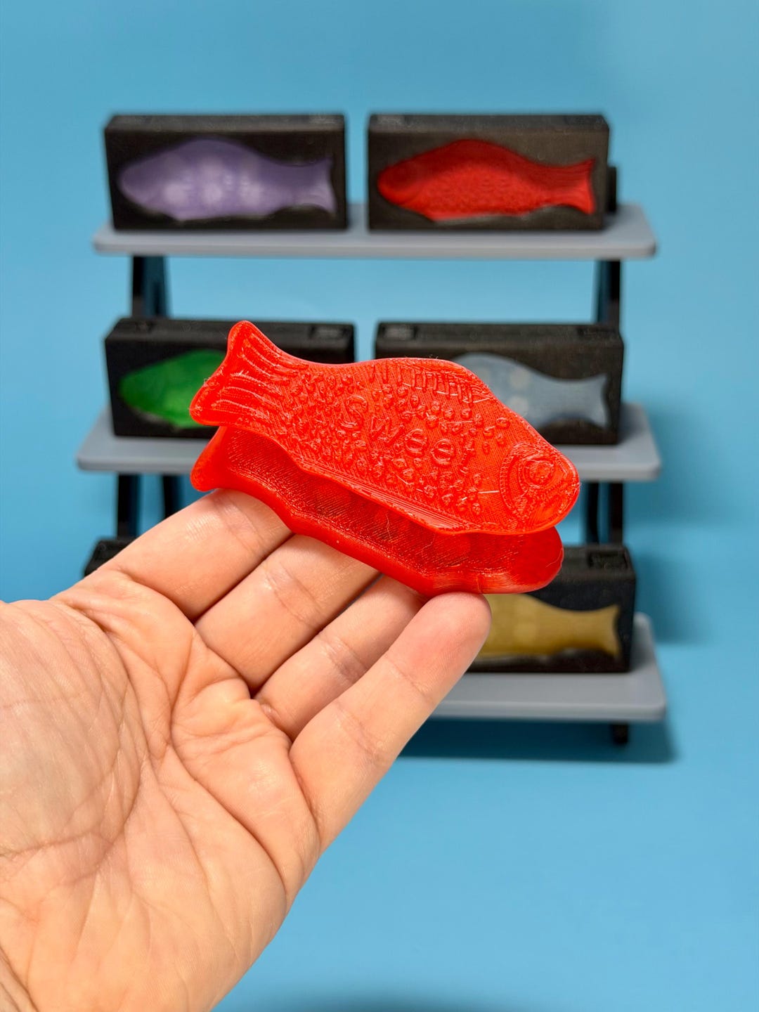 Kickflip Sweet (ish) Fish Magnetic Skateboard Fidget Toy W/ Black ...