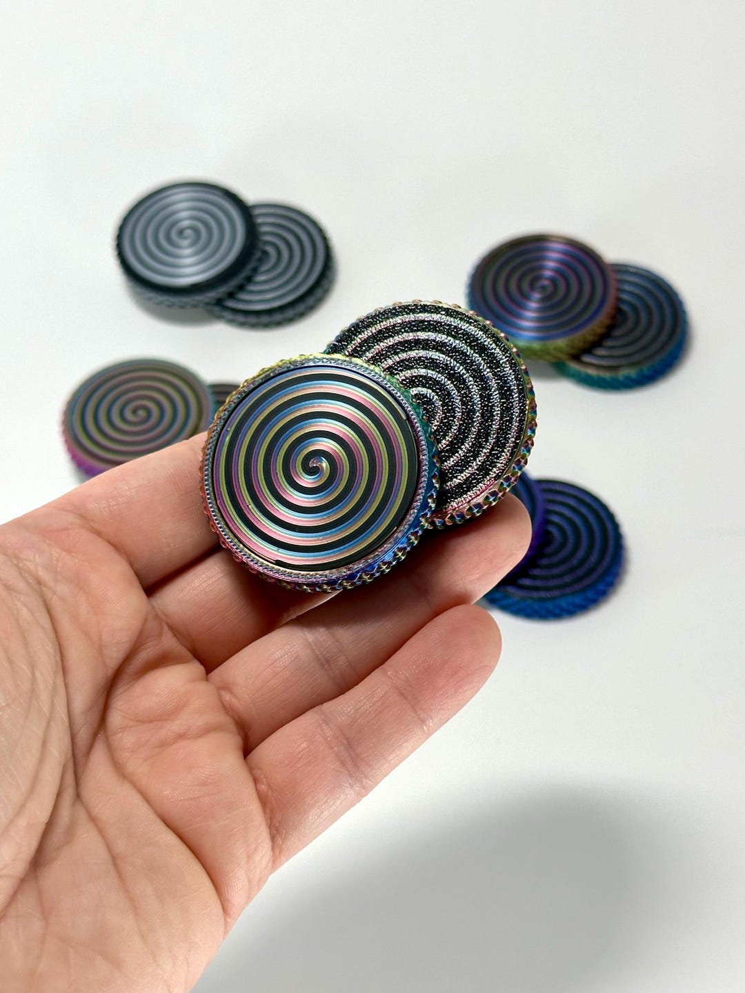 OG Flipster Magnetic Fidget Slider, 3D Printed Spiral Design | Dual ...