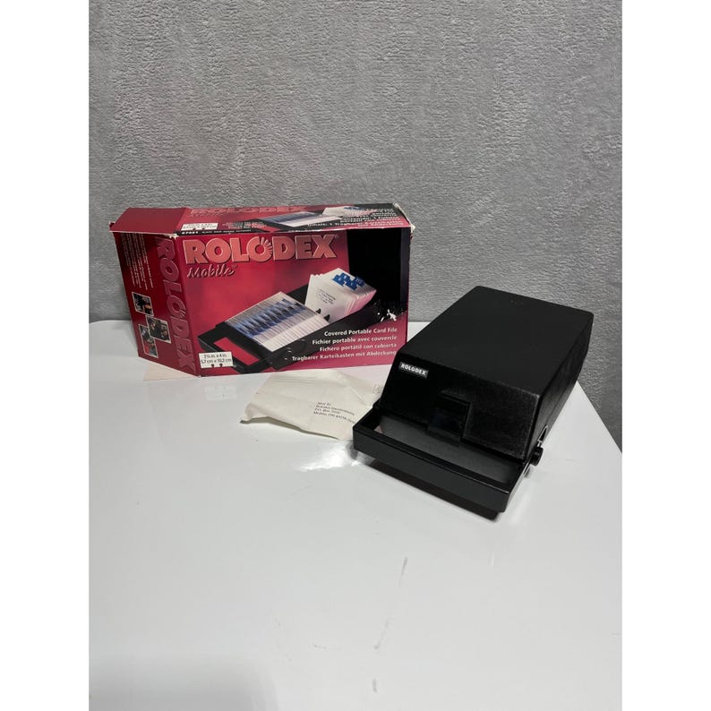 NIB Vintage 1998 Rolodex Mobile 67451 RC24BLK Covered Portable Card ...