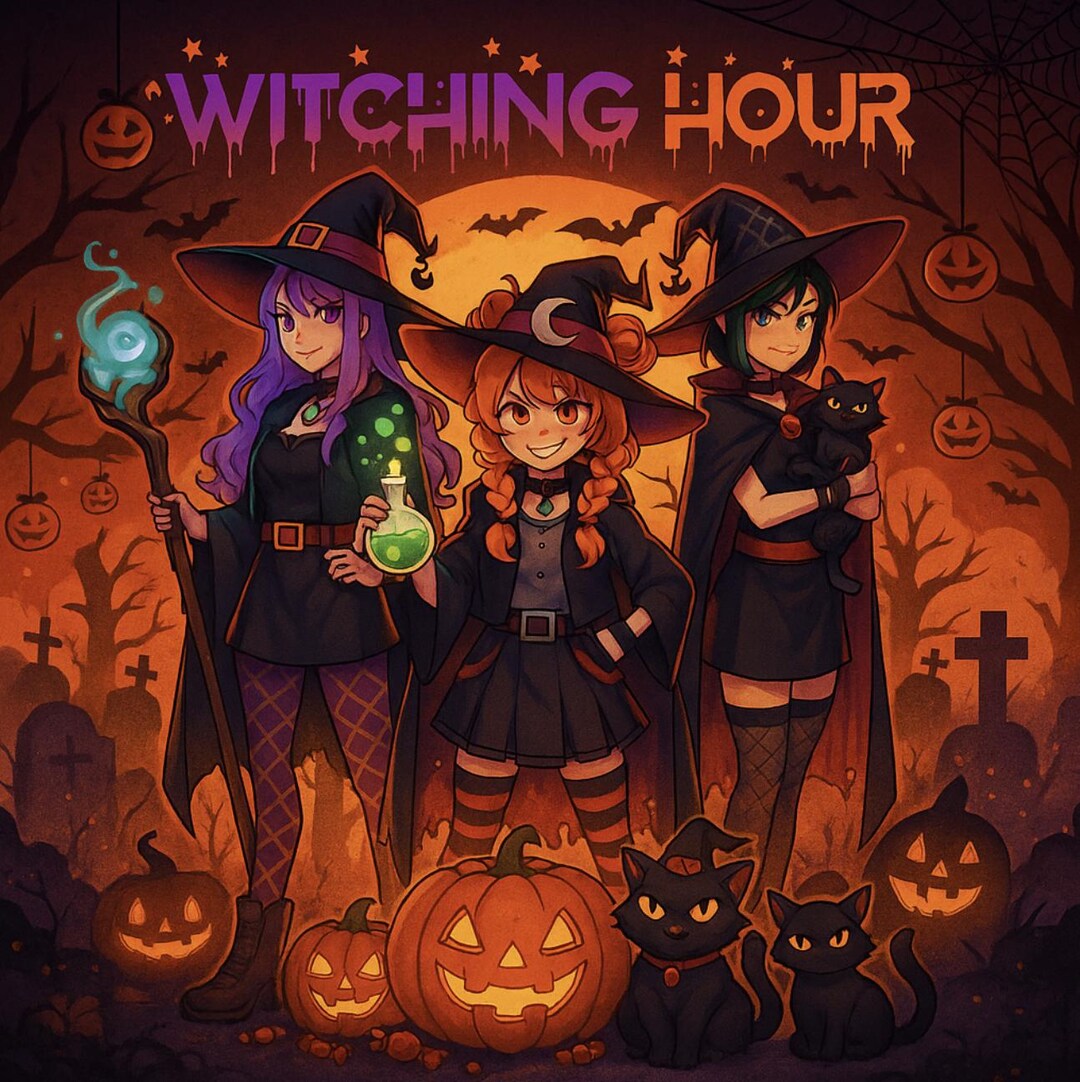 Spooky Huntrix Halloween PNG, Kpop Demon Hunters Clipart, Saja Girls ...