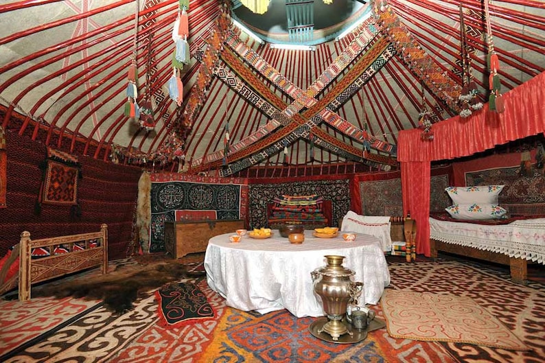 Uzbek yurt decor Wool tent bandUzbek decorRoom | Etsy