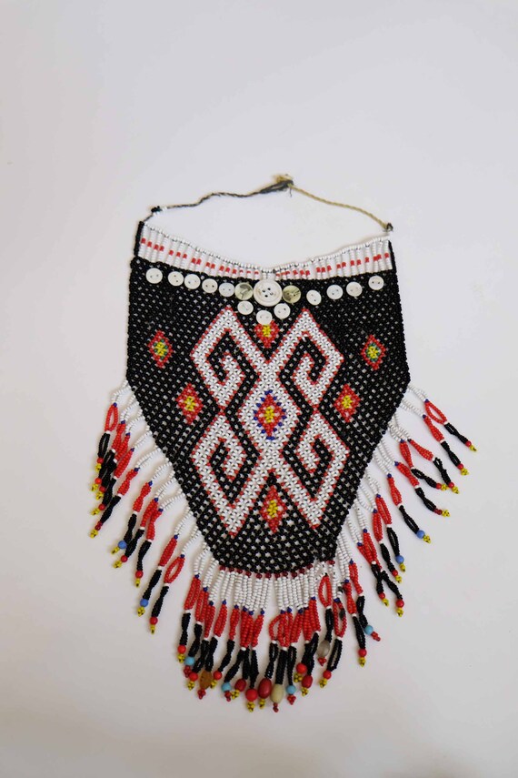 Antique Beaded Beaded Beadwork Necklace Turkestan Uzbekistan | Etsy