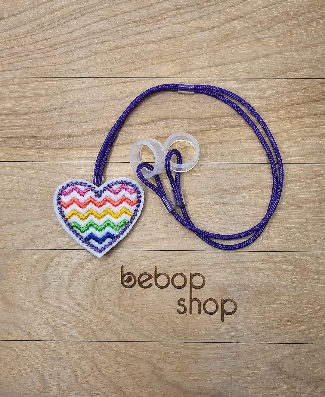 Rainbow Chevron Heart - Hearing Aid Cord or Cochlear Implant Cord - Etsy