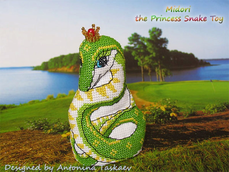 Midory the Snake Princess Toy Cross Stitch Pattern - Etsy