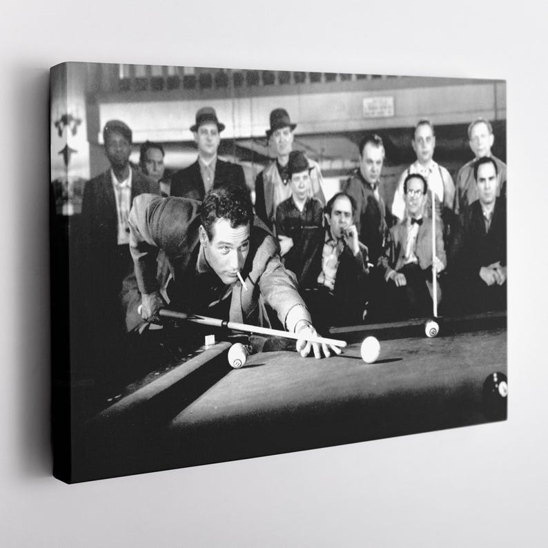 The Hustler Paul Newman Canvas – Classic Movie Wall Art, 1961 Pool Hall ...