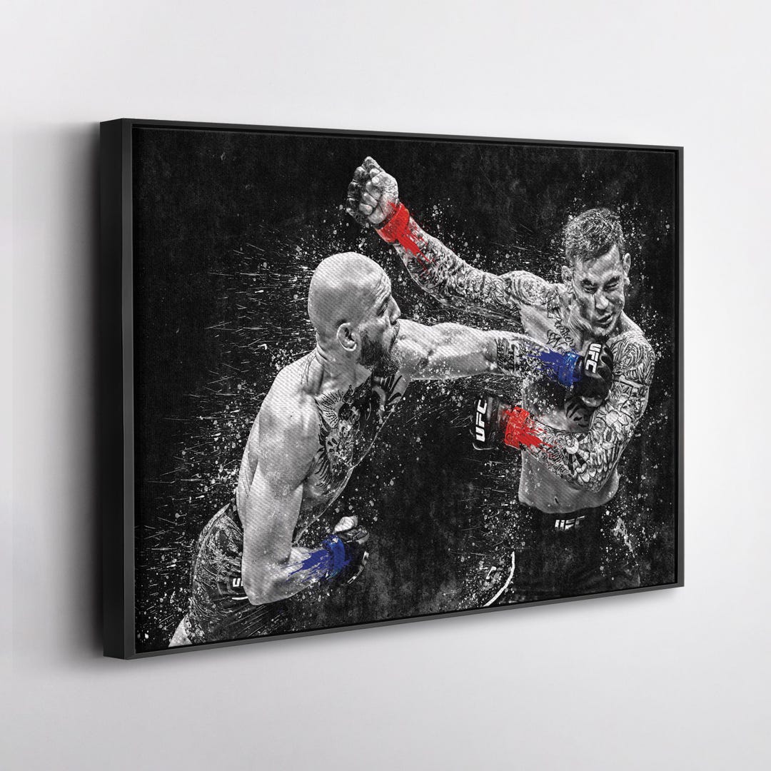 Conor Mcgregor Vs Dustin Poirier UFC Grunge Canvas Art MMA Poster Wall ...