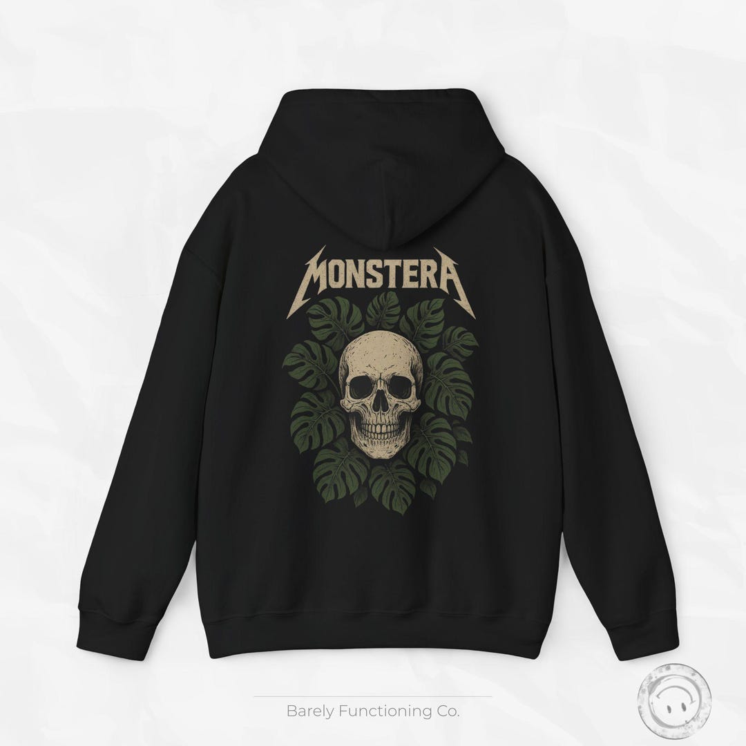 Monstera Plant Punk - Hoodie | Metalhead Design - Etsy