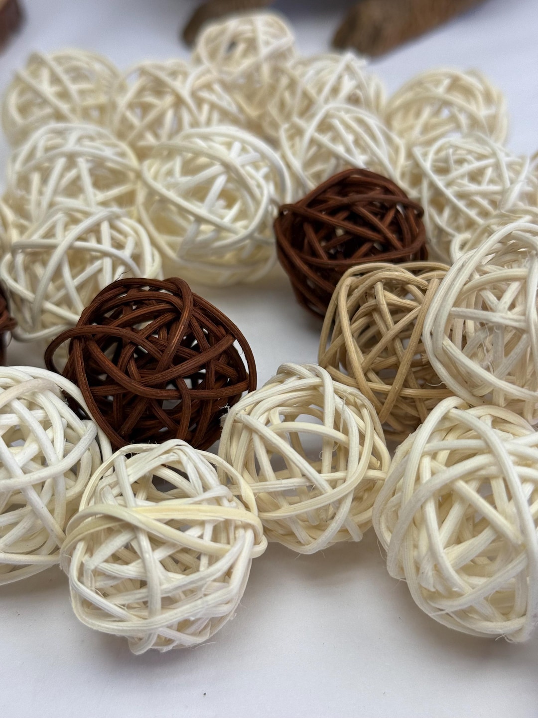 Mini Wicker Ball Chews for Small Animal, Cage Enrichment - Etsy