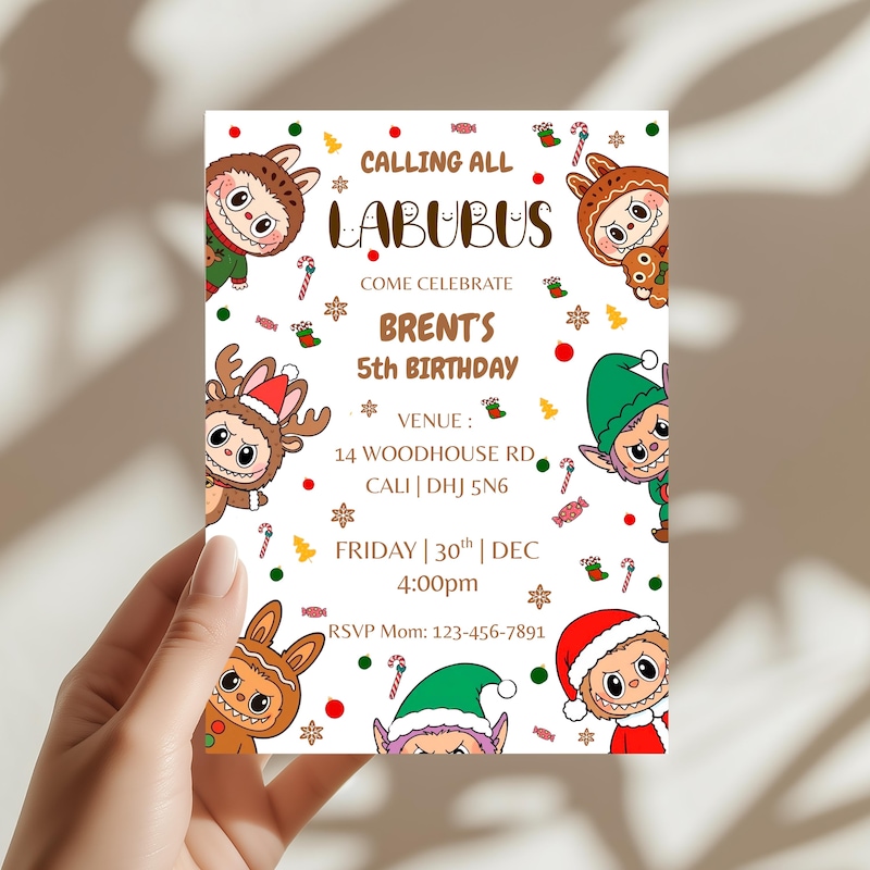 Boys Labubu Invitation - Etsy