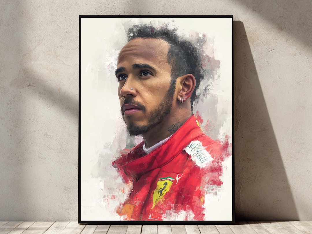 Lewis Hamilton Portrait Fan Art | Ferrari F1 Inspired Wall Art ...