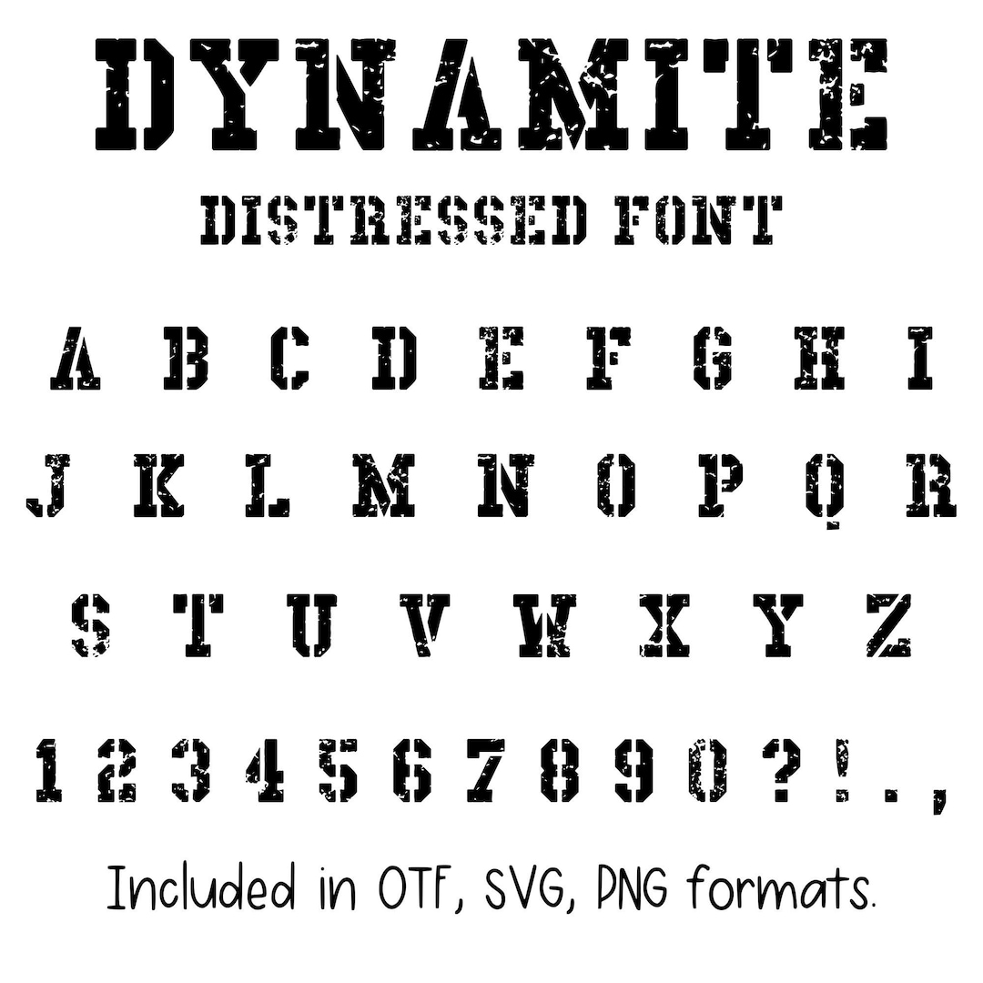 Dynamite Font - Cricut Font, Procreate Font, Canva Fonts, Military Font ...