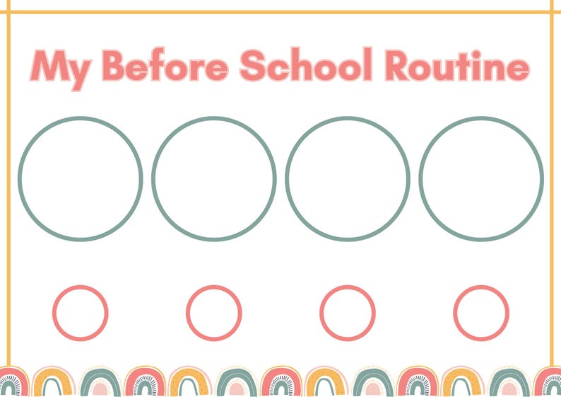 ADHD Visual Routine Chart: EDITABLE Kids' Daily Schedule, Autism Task ...