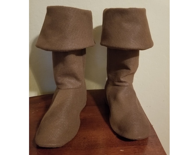 Boot SHOE COVERS Pirate, Prince Charming, Jedi, Riding Boots in Brown ...
