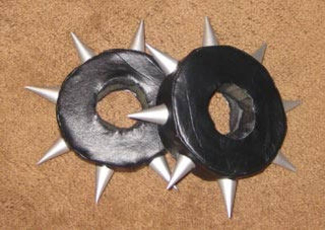 Wristband Spikes Spiked Wrist Cuffs Fat Spiky Bracelets for - Etsy