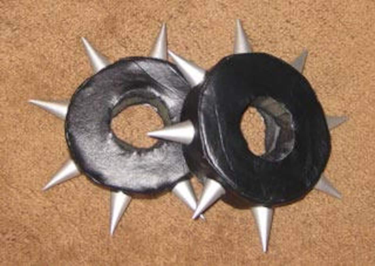 Wristband Spikes Spiked Wrist Cuffs Fat Spiky Bracelets for - Etsy